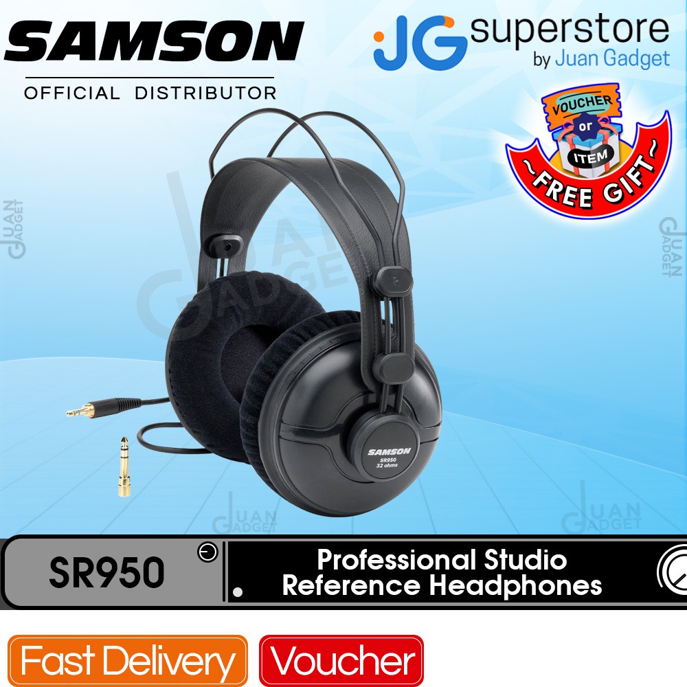 Samson SR950 Professional Studio Reference Headphones Closed-Ear ...
