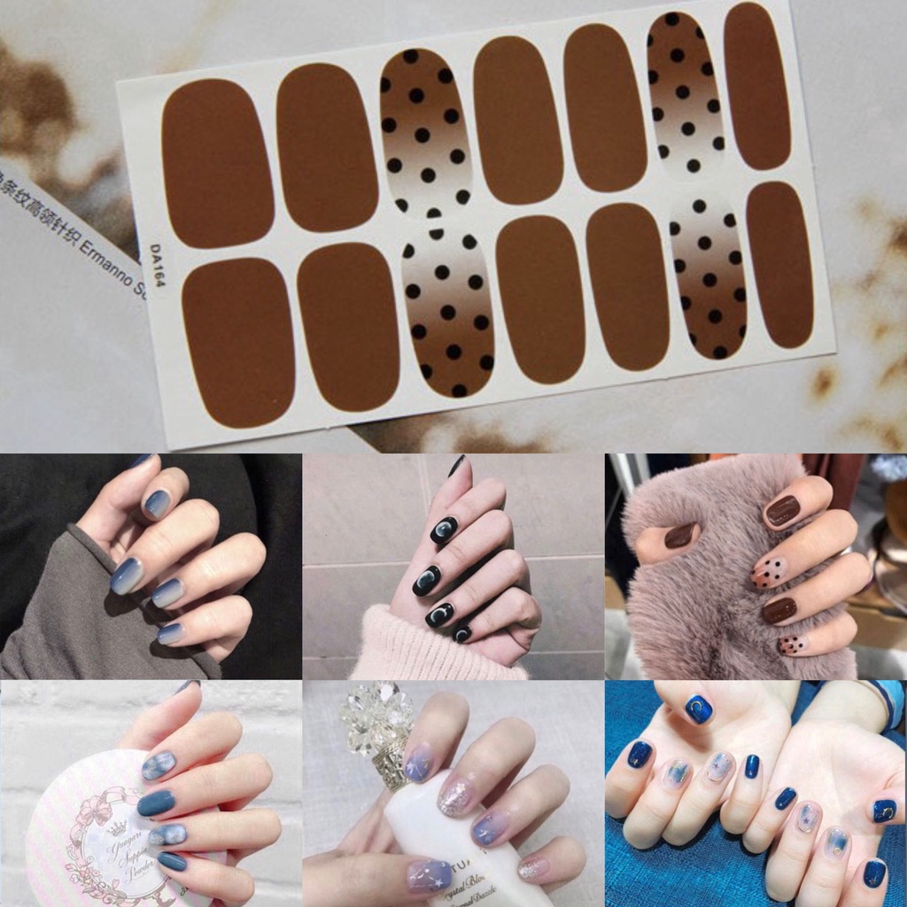 [14PCS]Nail Stickers Korea Net Red Waterproof Durable Sticker 3D Finger ...