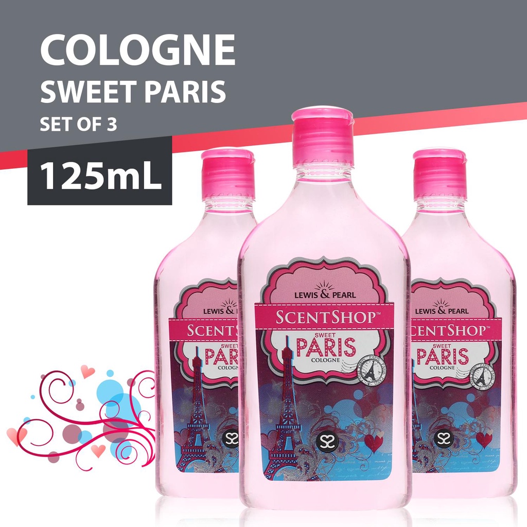 Lewis & Pearl ScentShop Cologne Sweet Paris (125ml) Set of 3 | Shopee ...