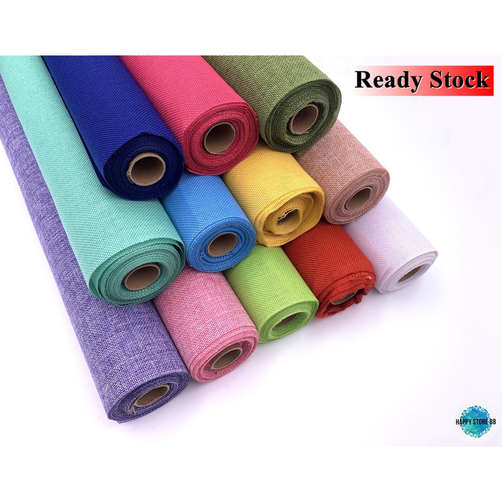 48 x 450cm (5yards) Kain Guni / Kain Rami / Burlap Fabric / Jute Fabric ...