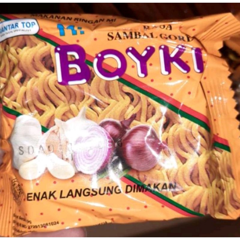 Boyki Fried Noodle SNACK Contents 10pcs X 18 gr (@Rp 1000) | Shopee ...