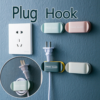 Plug Holder Wire Holder Wall Self-adhesive Power Plug Hook, Multi ...