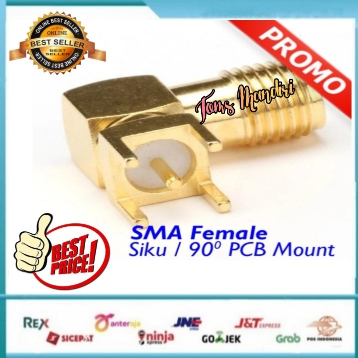 SIKU SMA Female Right Angle 90 L PCB Connector FPV Antenna Connector ...