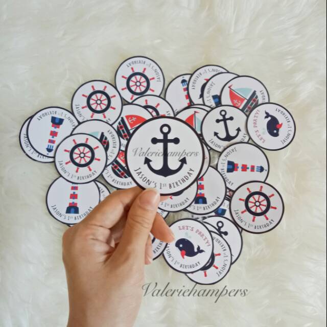 Round stickers / logo stickers / online shop stickers / birthday ...