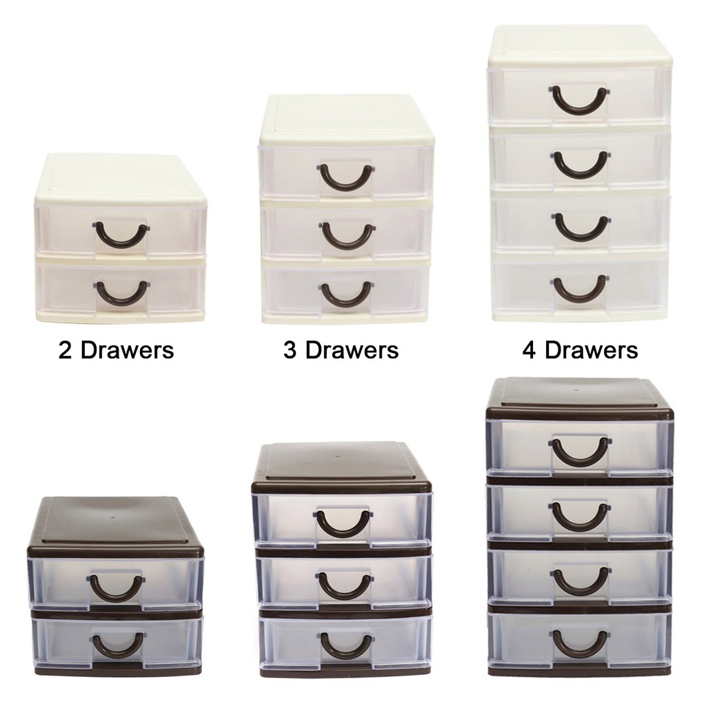 Drawer Durable Plastic Office Table Desktop Debris Cosmetic Drawer ...