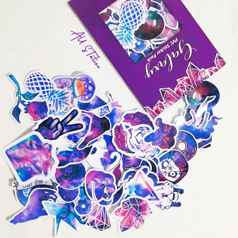 Galaxy PVC Sticker, waterproof, stickers for helmets, cars, laptops ...