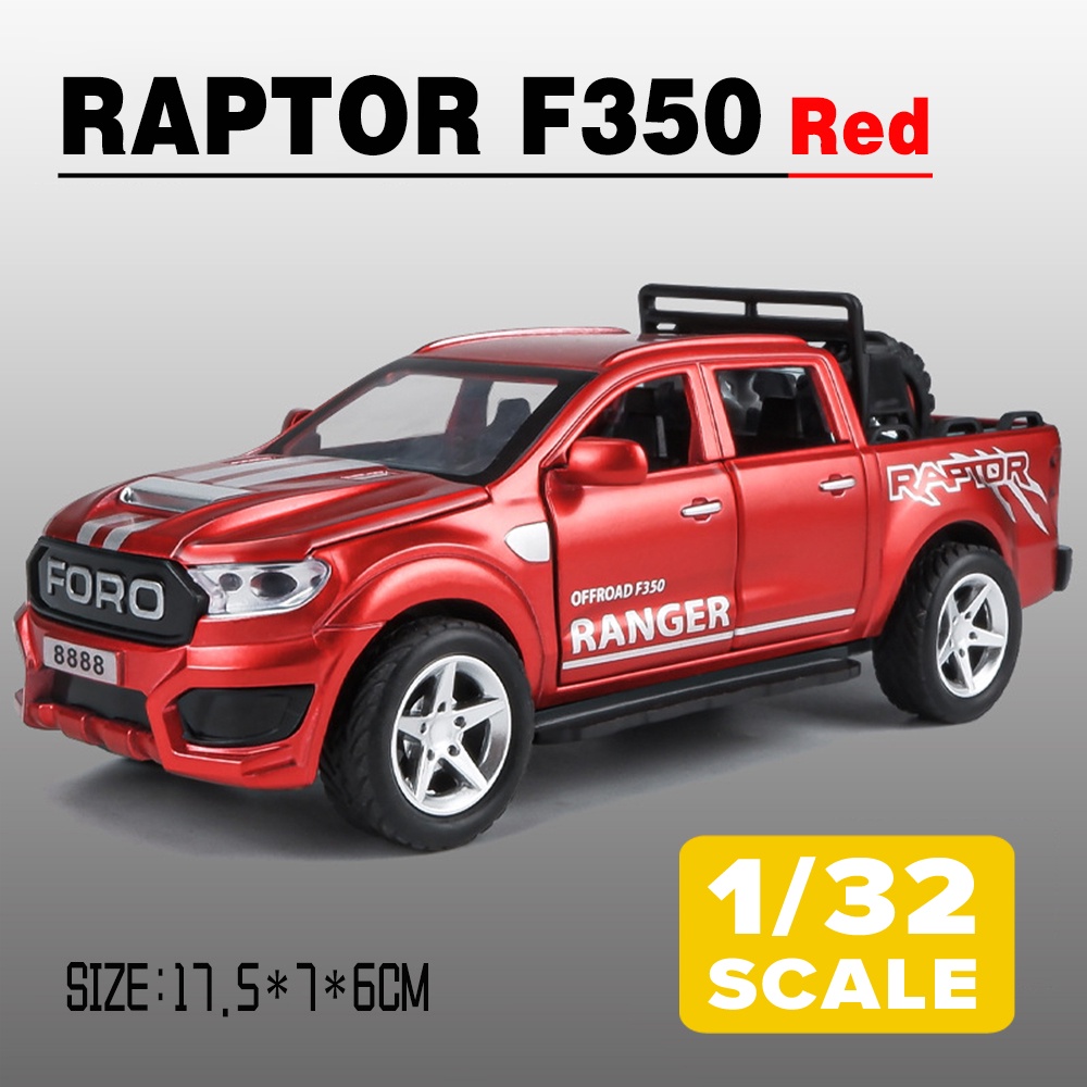 KLT Scale 1/32 Raptor F350 Pickup Metal Diecast Alloy Toys Cars Models ...