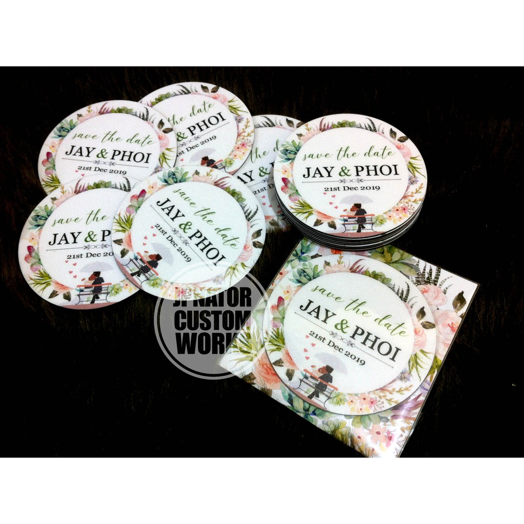 Save the Date Souvenir-Round Wedding Ref Magnets | Shopee Philippines