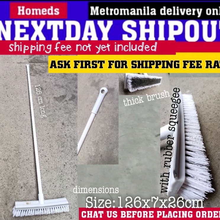 long push brush with squeegee nationwide delivery | Shopee Philippines