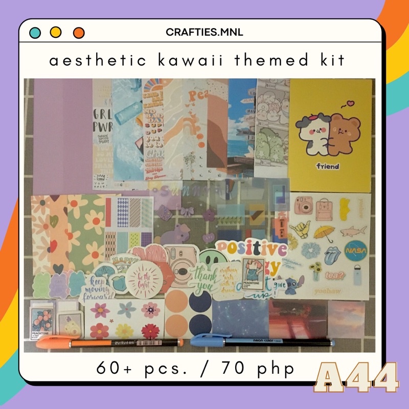 [60+ pcs.] journal kit- aesthetic kawaii | A44 | Shopee Philippines