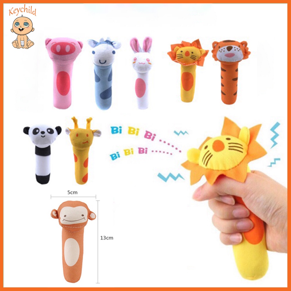 【COD】Animal Rattles Baby Plush Toys Handing BB Sounder bell | Shopee ...