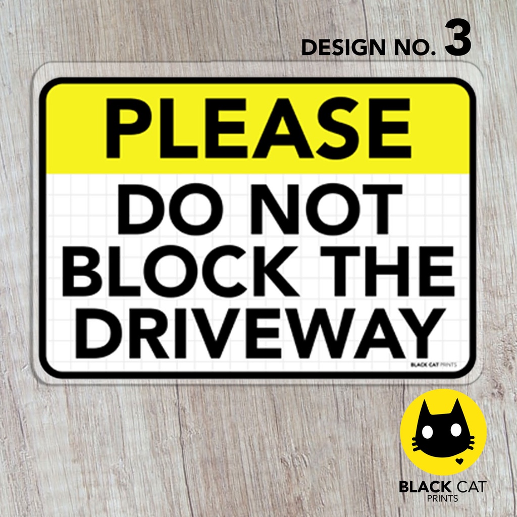 Do Not Block the Driveway Sign | Laminated Signage | Sign Board ...
