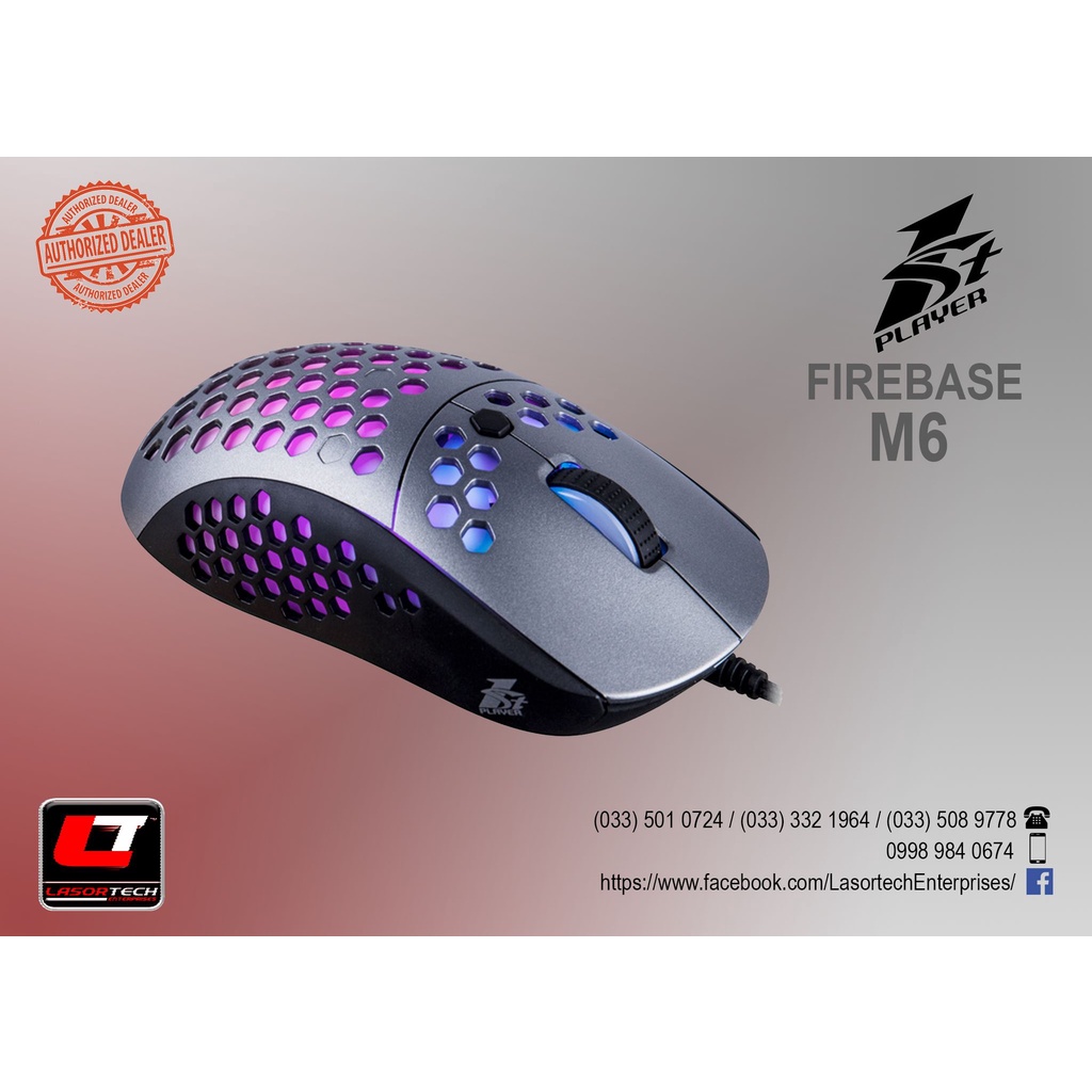 1stPlayer FIREBASE M6 Lightweight RGB E-Sport Gaming Mouse | Shopee ...