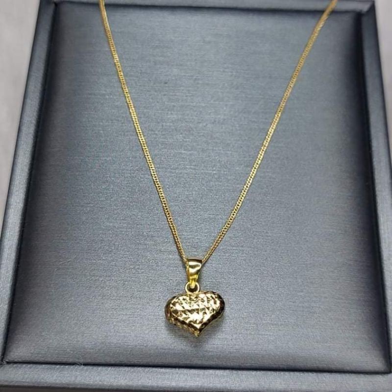18K Saudi gold NECKLACE WHOLE HEART ️ PAWNABLE & COD | Shopee Philippines