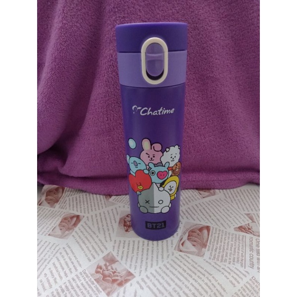 Chatime BT21Thermal Bottle Love BTS Collectible Purple Flask | Shopee ...
