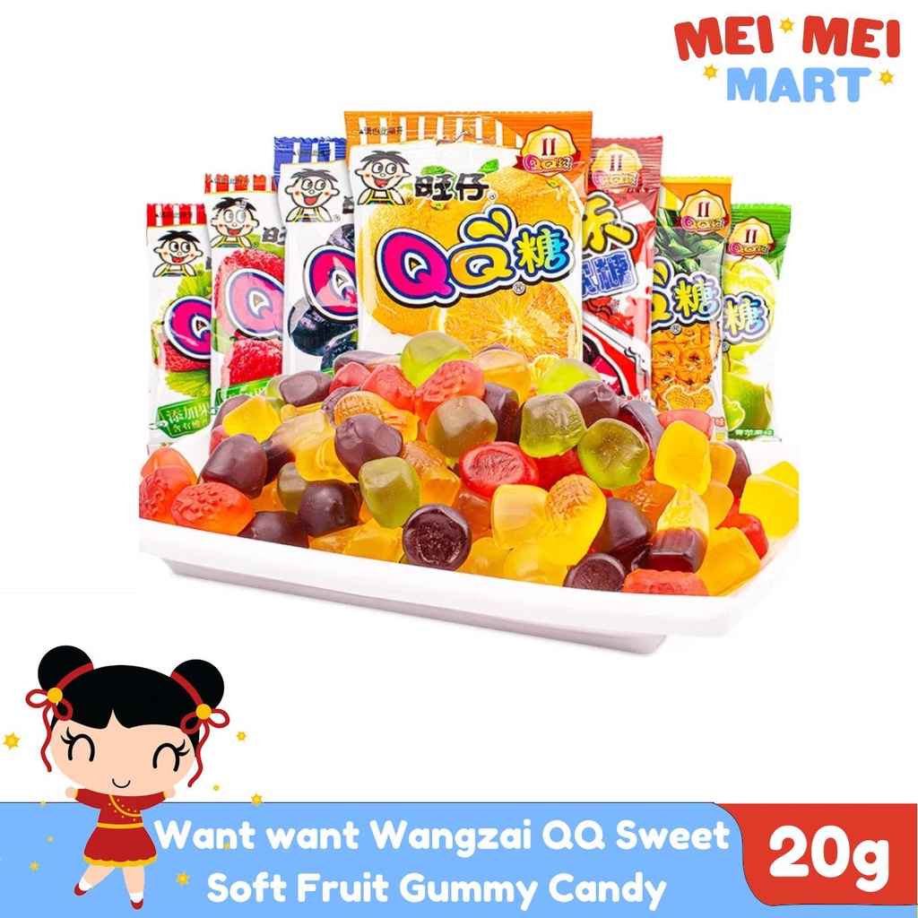 Want Want Wangzai QQ Sweet Soft Fruit Gummy Candy 20g | Shopee Philippines