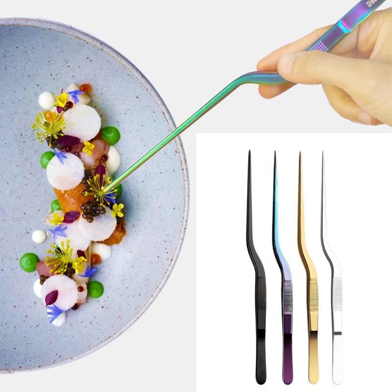 Pro Chef Plating Kit TWEEZERS Tongs SU 304 Stainless Steel Bartender ...