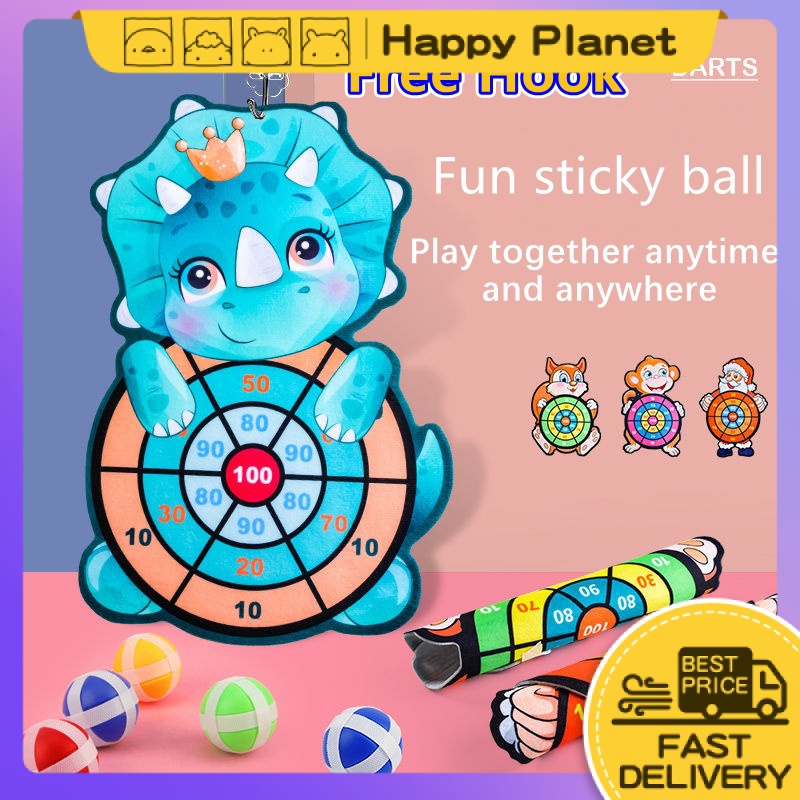 Happy Planet Sticky ball dart board dart set indoor games montessori ...