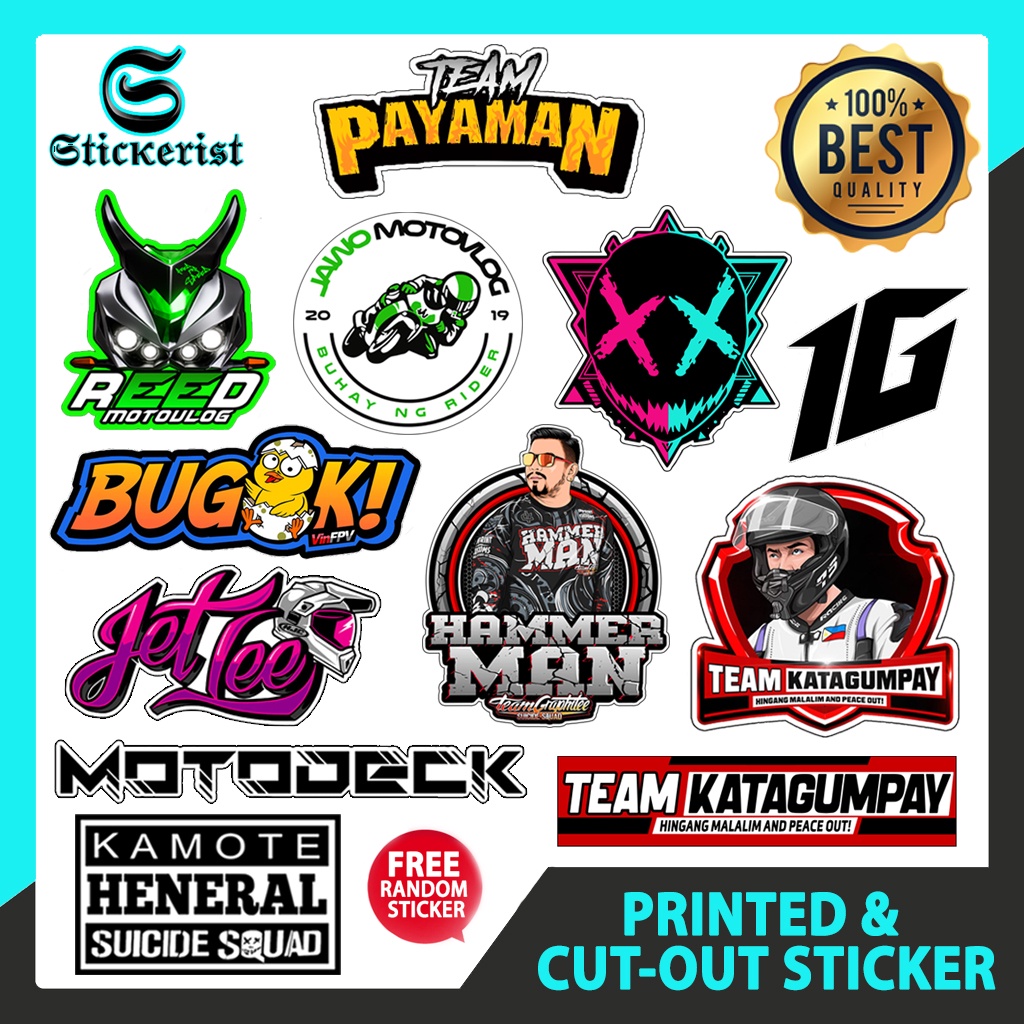 PH TOP MOTOVLOG LOGO STICKER JAWO HAMMER MAN HENERAL KAMOTE TV REED ...
