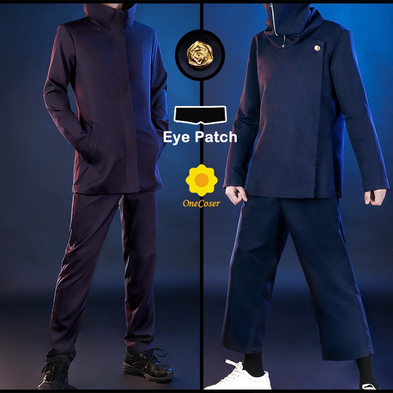 Anime Jujutsu Kaisen Gojo Satoru Cosplay Costume Toge Inumaki Blue ...