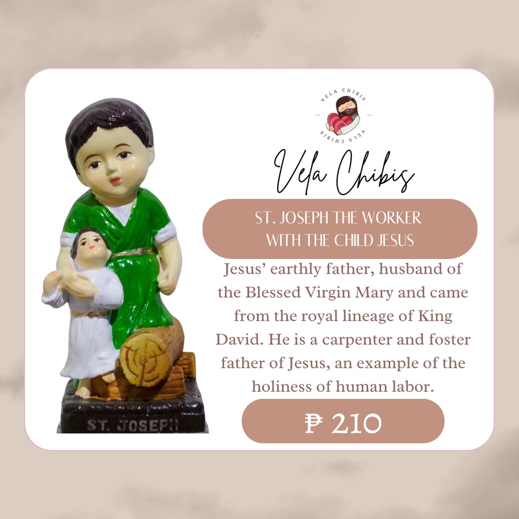 St. Joseph the Worker with the Child Jesus Chibi Image / Chibi Saint ...