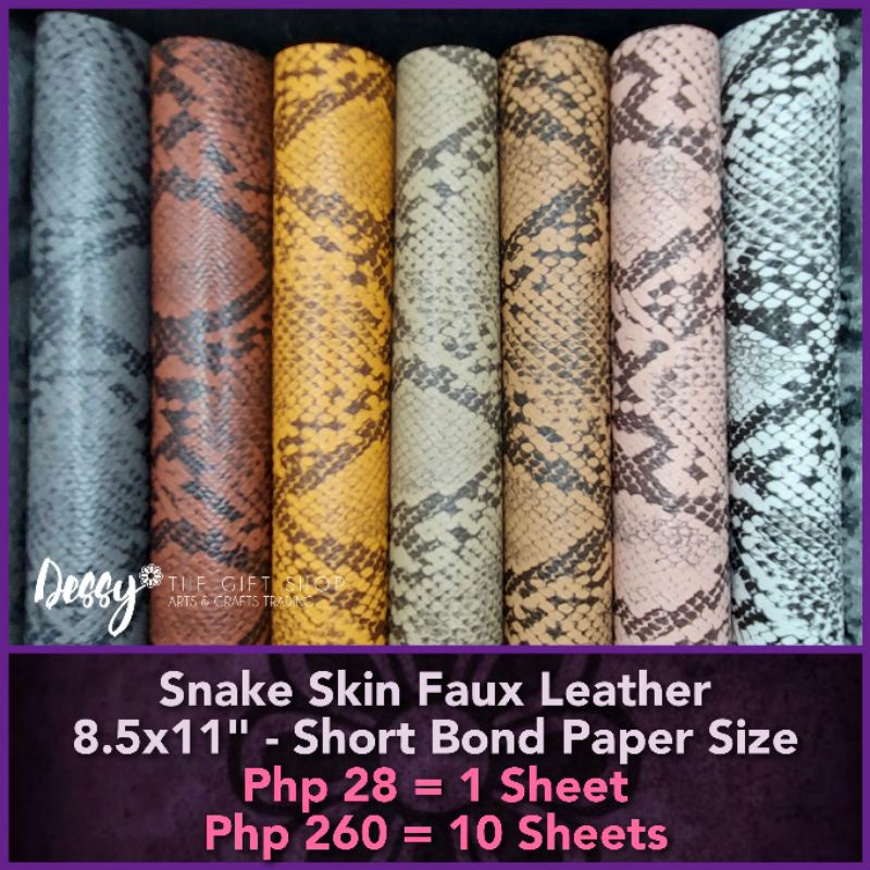Snake Skin Faux Leather - Long Bond Paper Size | Shopee Philippines