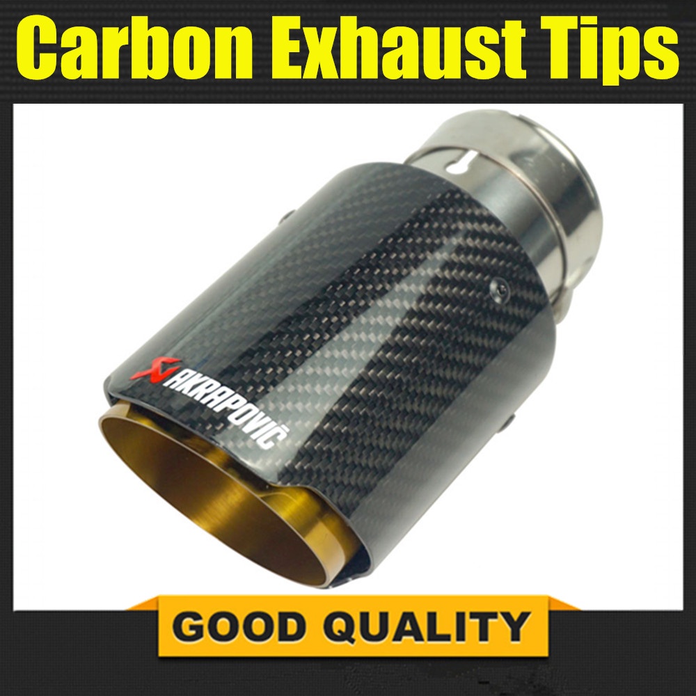 Carbon Fiber Akrapovic Authentic 3K Carbon Fiber Cover Muffler Pipe Tip ...