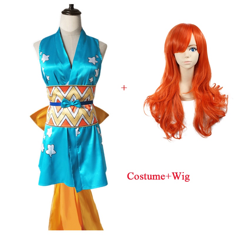 Anime One Piece Nami Wano Cosplay Kimono For Women Nami Yukata Costume ...