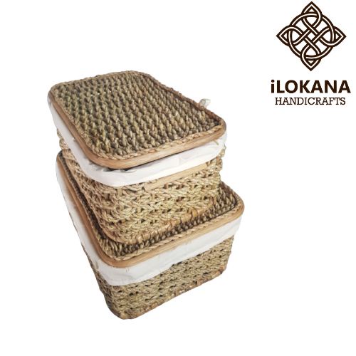 Ilokana Handicrafts Celestine Buri Storage Box with Lid | Shopee ...