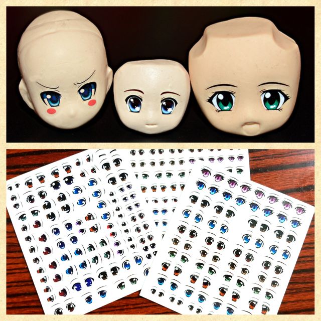 CHIBI EYE WATER TRANSFER STICKER TATTOO Water Decal Sticker 1pc ...