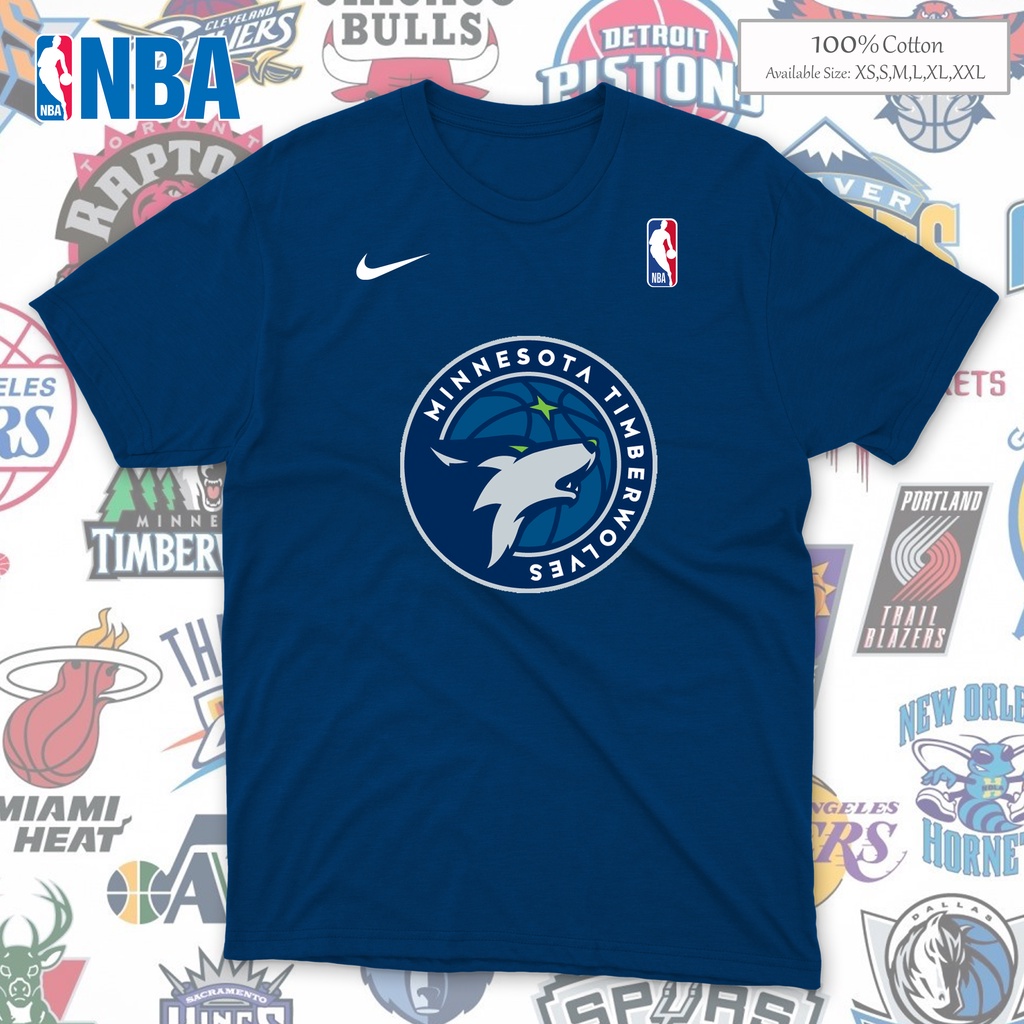 Minnesota Timberwolves NBA Team Logo Shirt (N33) | Shopee Philippines