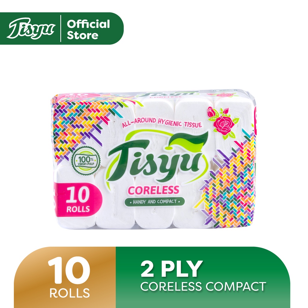 Tisyu Coreless Bathroom Tissue (10 Rolls) | Shopee Philippines