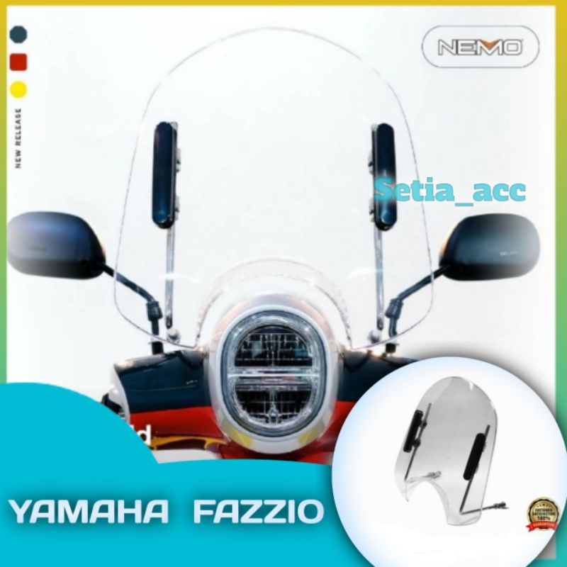 Windshield Visor Yamaha Fazzio Original Nemo GMA Protective Shield ...