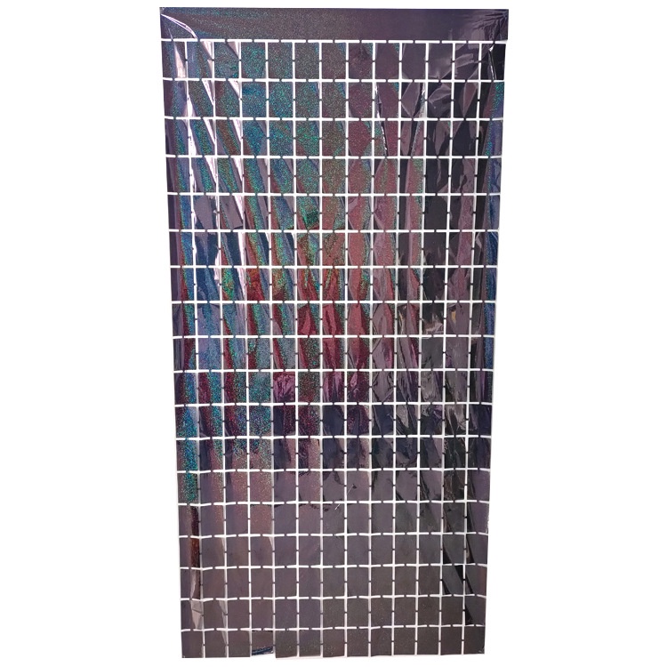 Party Backdrop Square Curtain Foil Fringe Curtain Wall Decor Baby ...
