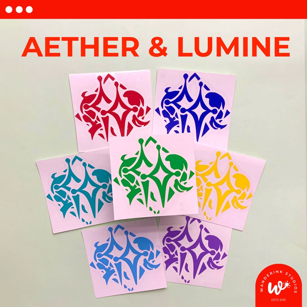 Waterproof Genshin Impact Traveller Aether Lumine Vinyl Decal Sticker ...