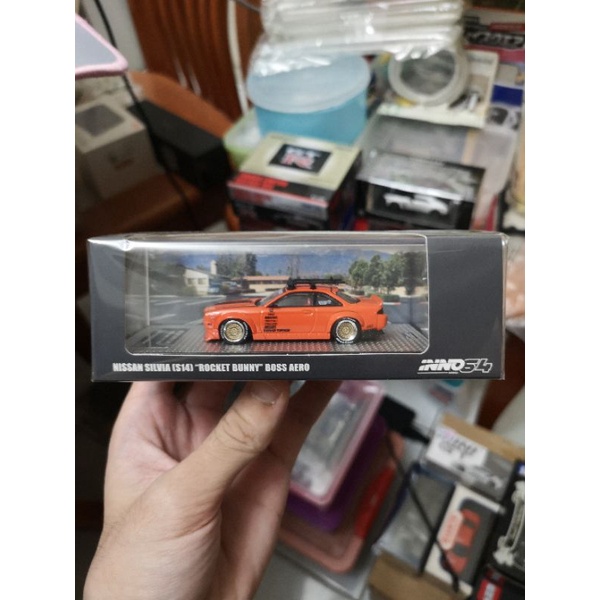 Inno64 Nissan Silvia S14 "Rocket Bunny" Boss Aero Orange + Roof Rack ...