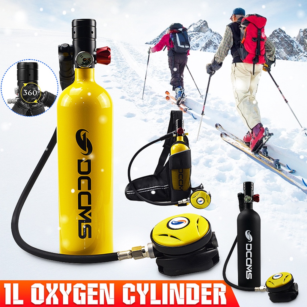 Hot 1L Scuba Diving Cylinder Mini Oxygen Tank Set Respirator Air Tank ...
