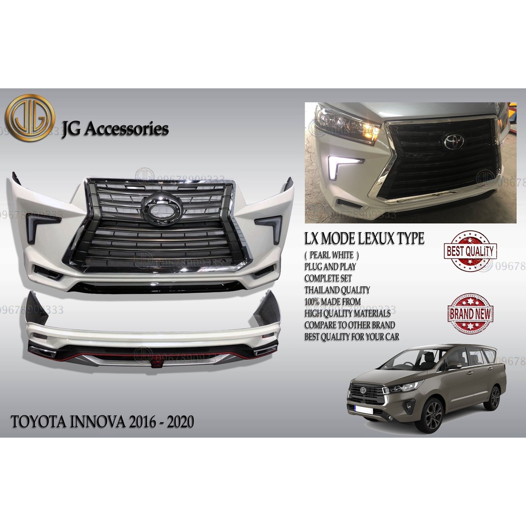 TOYOTA INNOVA 2016 2017 2018 2019 2020 FRONT AND REAR BODY KITS LEXUS ...
