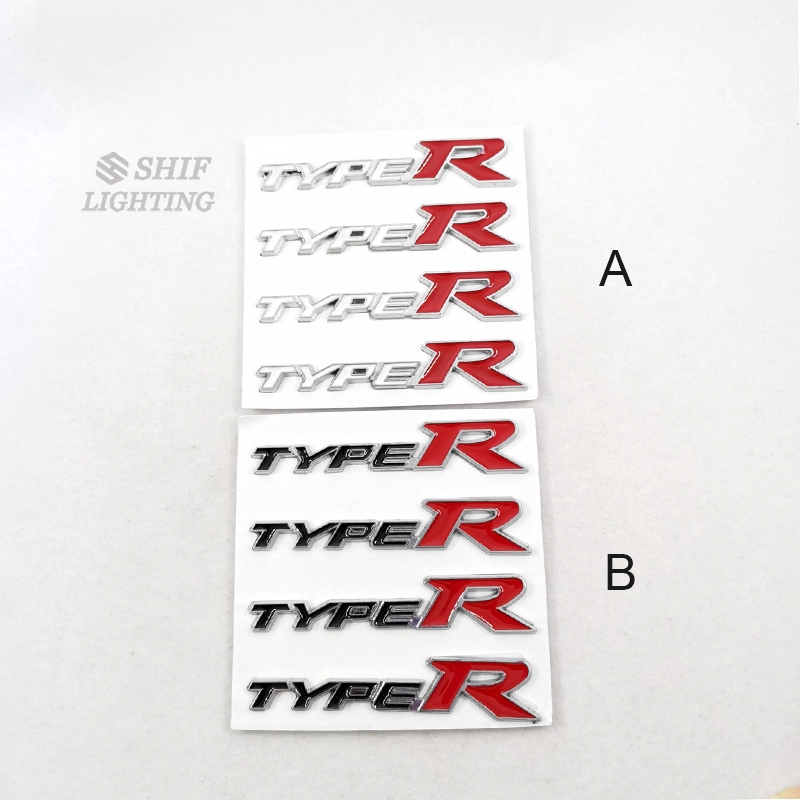 4 x Small Metal TYPER TYPE R Car Auto Rear Side Steering Wheel Emblem ...