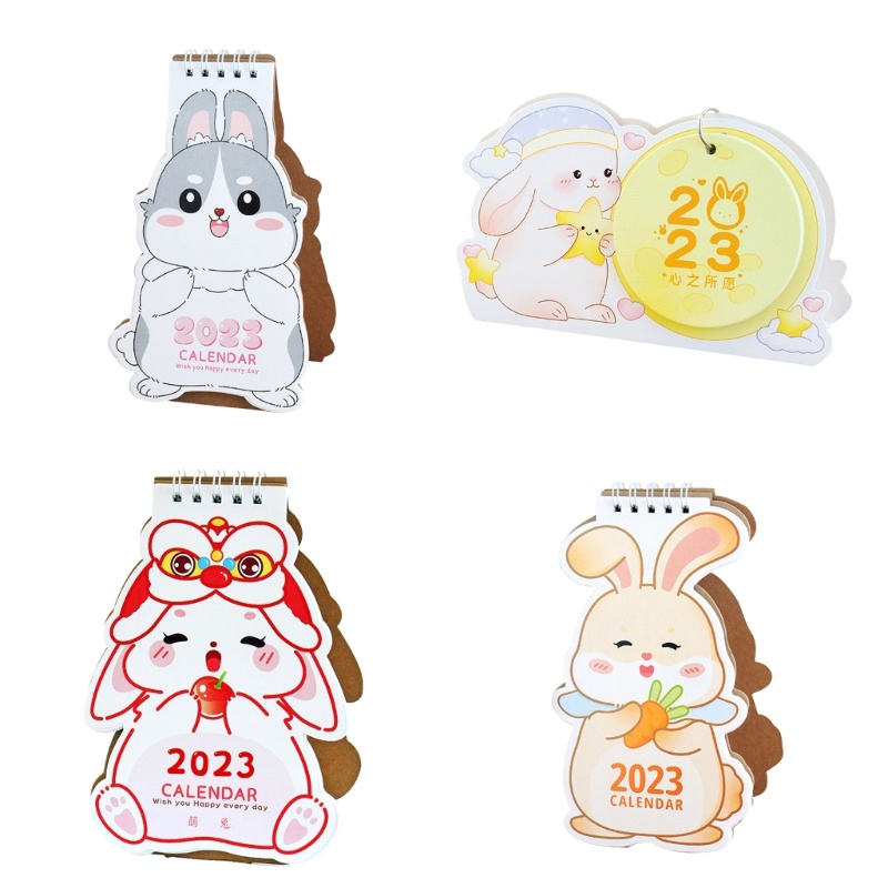 Stat Oct 2022 to Dec 2023 Desktop Calendars Cartoon Mini-Desk Calendar ...