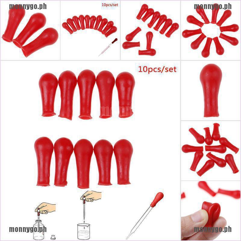 COD[monny]10Pcs Dropper Red Rubber Bulb Head Dropping Bottle Insert ...