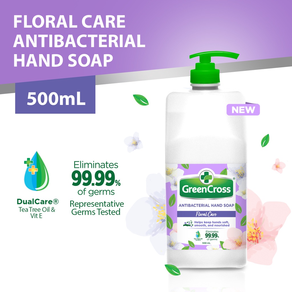 Green Cross Floral Care Antibacterial Hand Soap (500mL) | Shopee ...