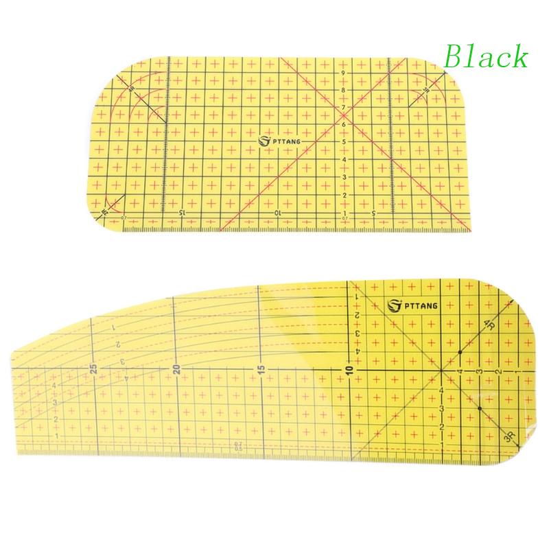 BLACK Sewing Ruler Hot Ironing Ruler Patch Tailor Craft DIY Sewing ...