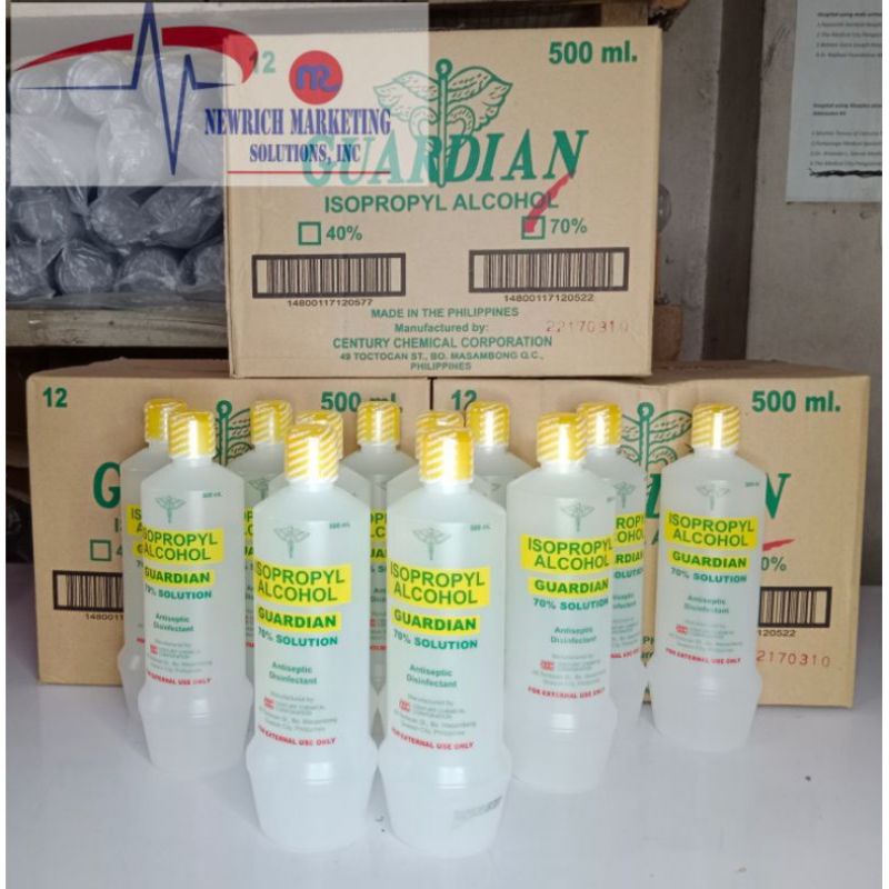 Guardian 70% isopropyl alcohol 500ml. (SOLD PER 24 PCS) | Shopee ...