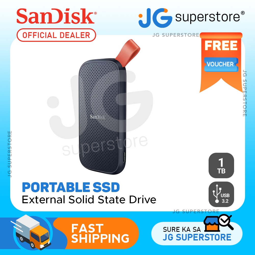 SanDisk Portable SSD USB 3.2 Gen2 External Solid State Drive (1TB) | SDSSDE30-1T00-G26 | Shopee ...