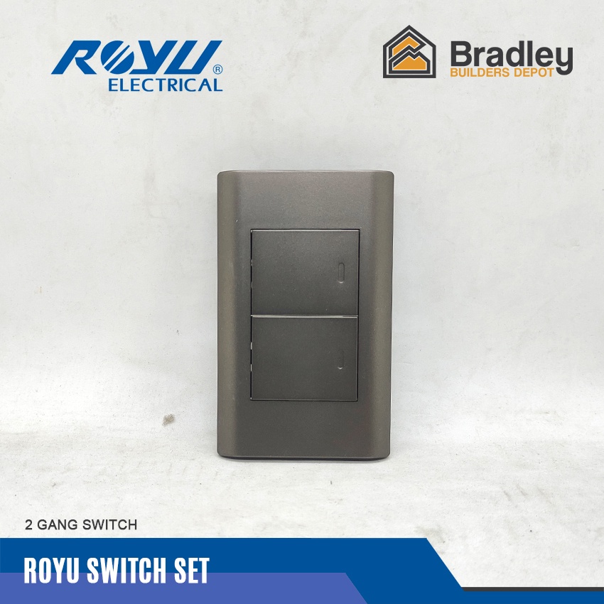 Royu Dark Gray Modern Switch and Outlet Set (Plano Series) | Shopee ...