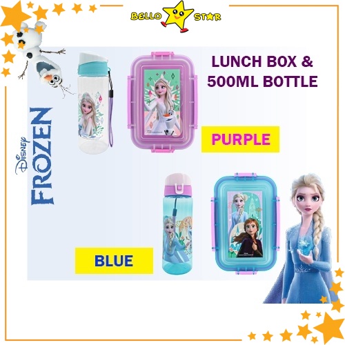 Disney Frozen Lunch Box Set Kids With 500ml Bottle & Spoon Set Bekas ...