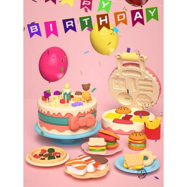 Birthday cake toy, make your own birthday cake with mold and modeling ...
