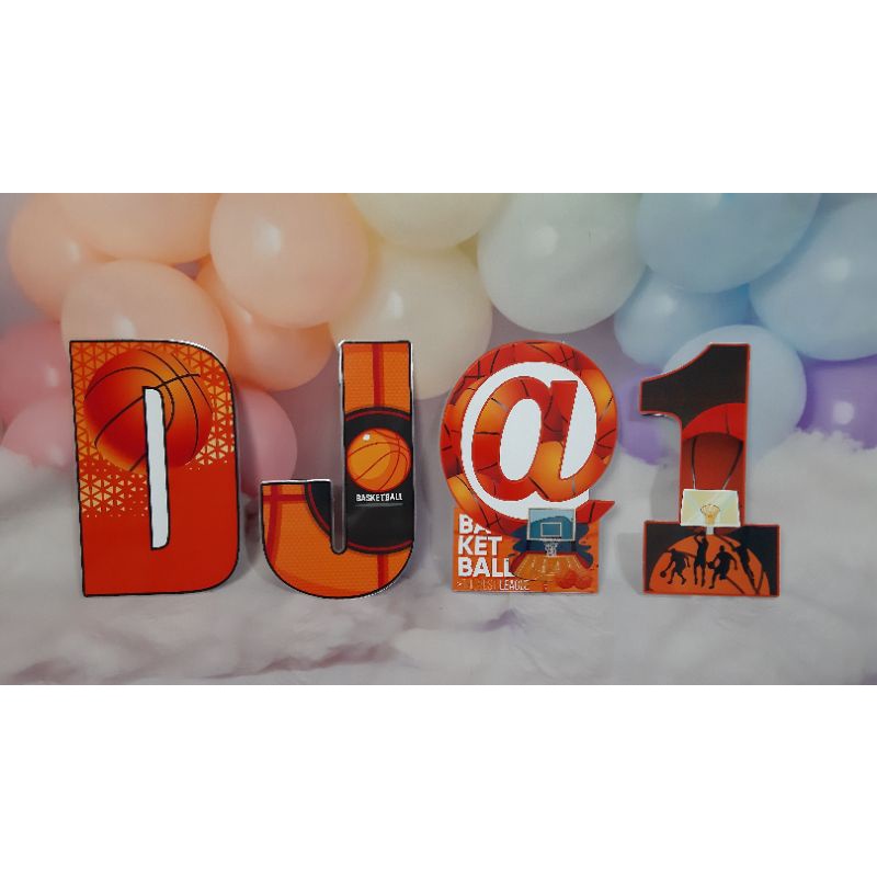 Letter Standee / Backdrop (basketball theme) | Shopee Philippines