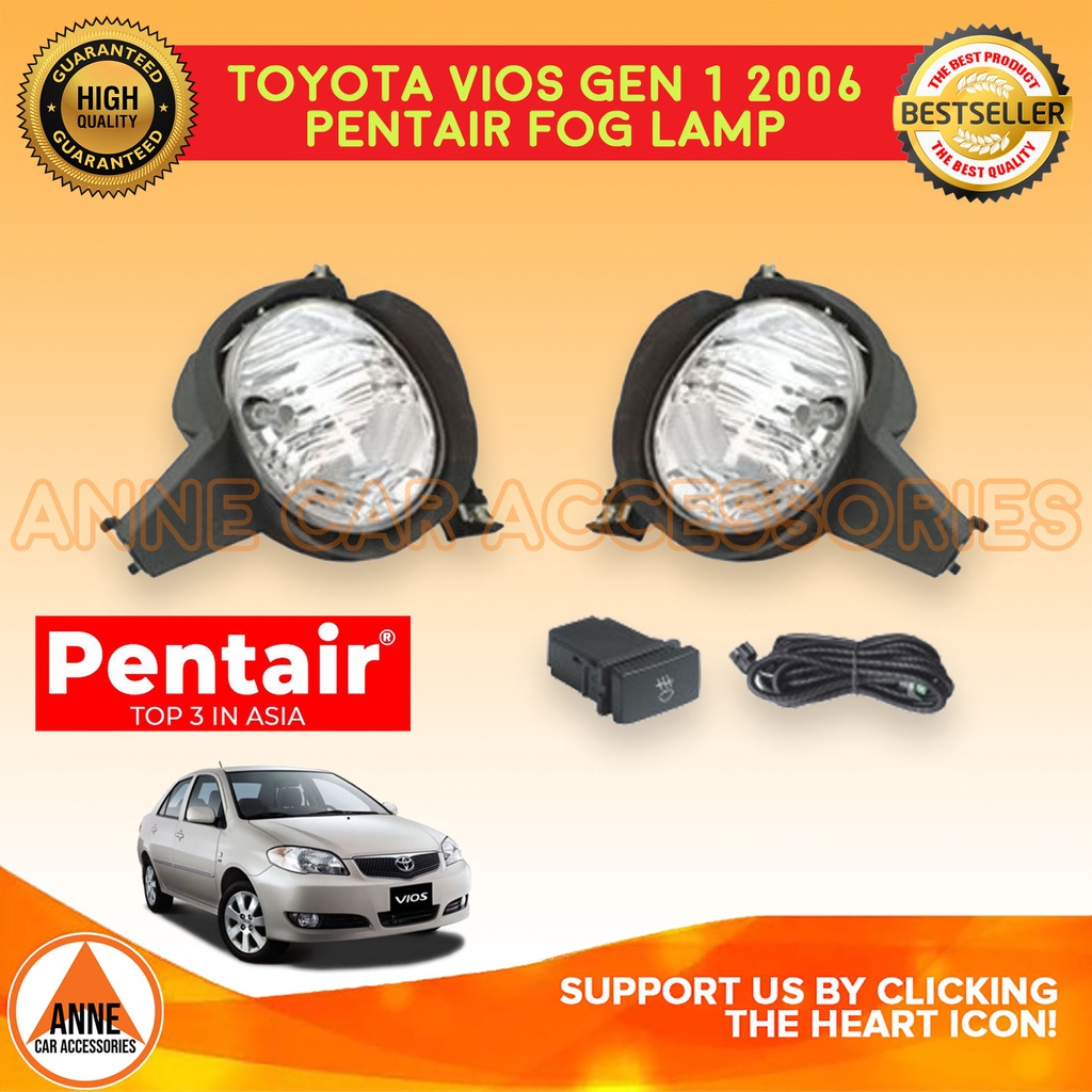 Pentair Foglamp Set Toyota Vios 2006 100% WaterProof Fog Lamp / Fog ...